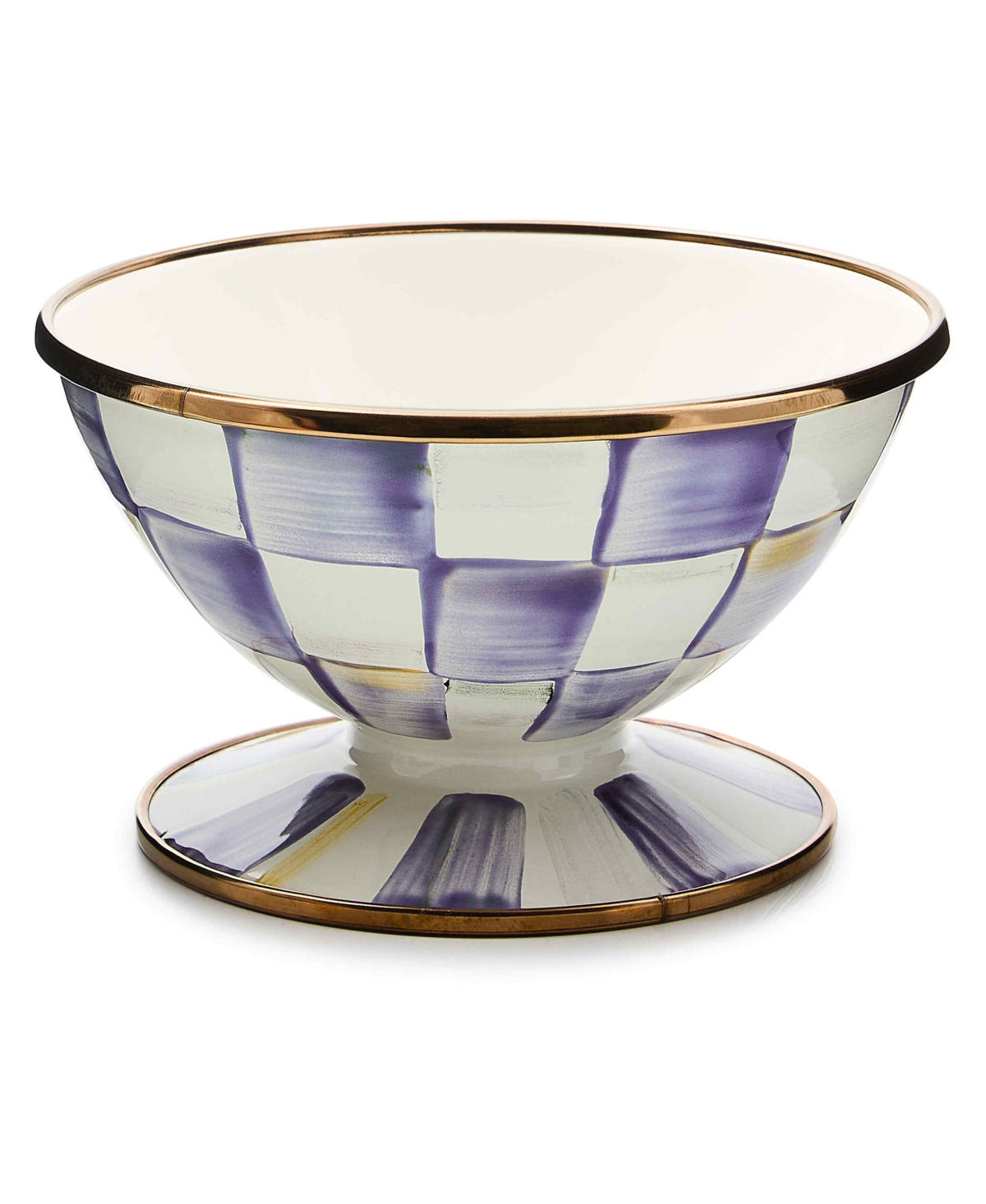 Click here for MacKenzie-Childs Violet Check Handmade Ice Cream D... prices