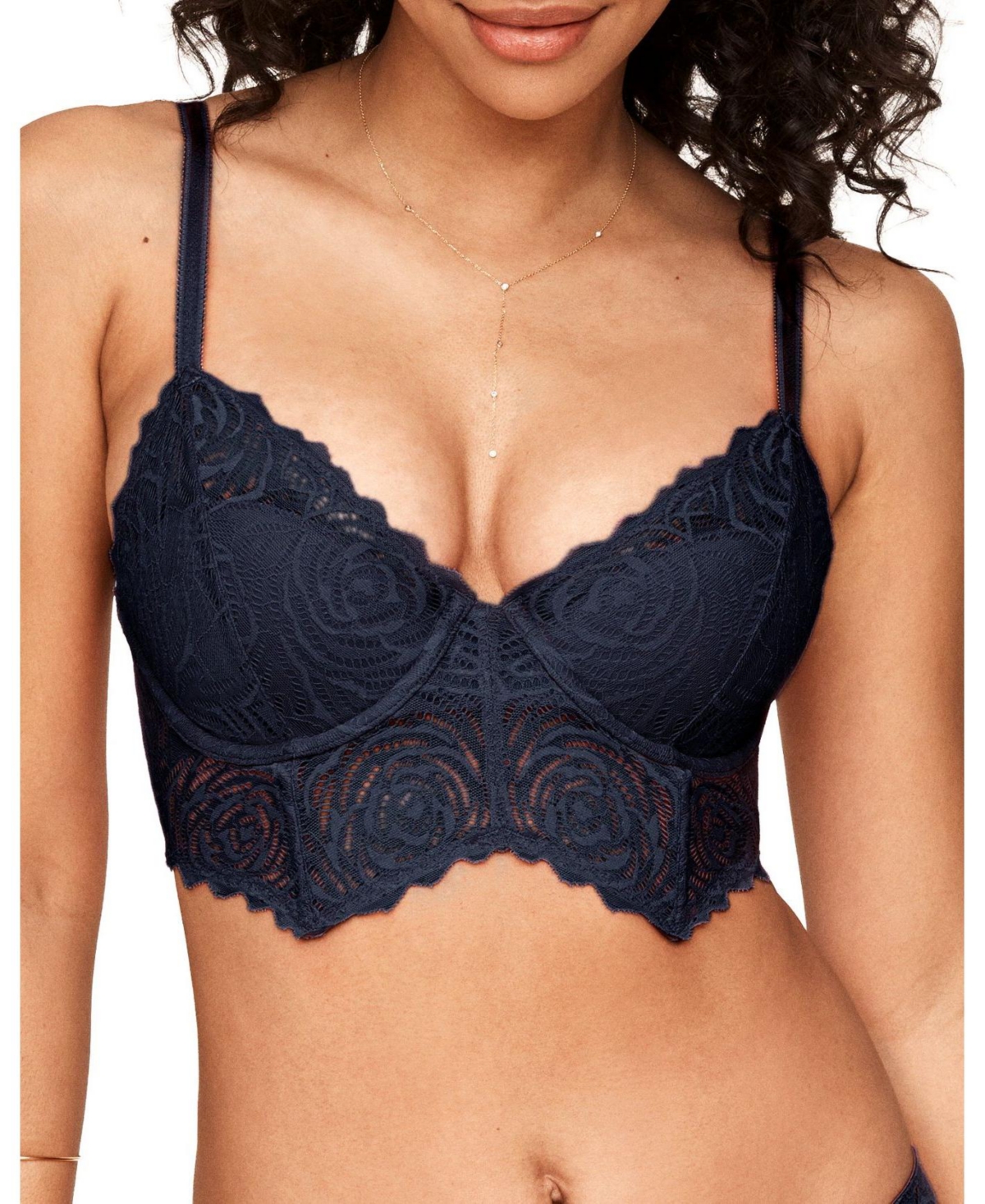 Click here for Adore Me Womens Lucinda Contour Demi Bra - Dark bl... prices