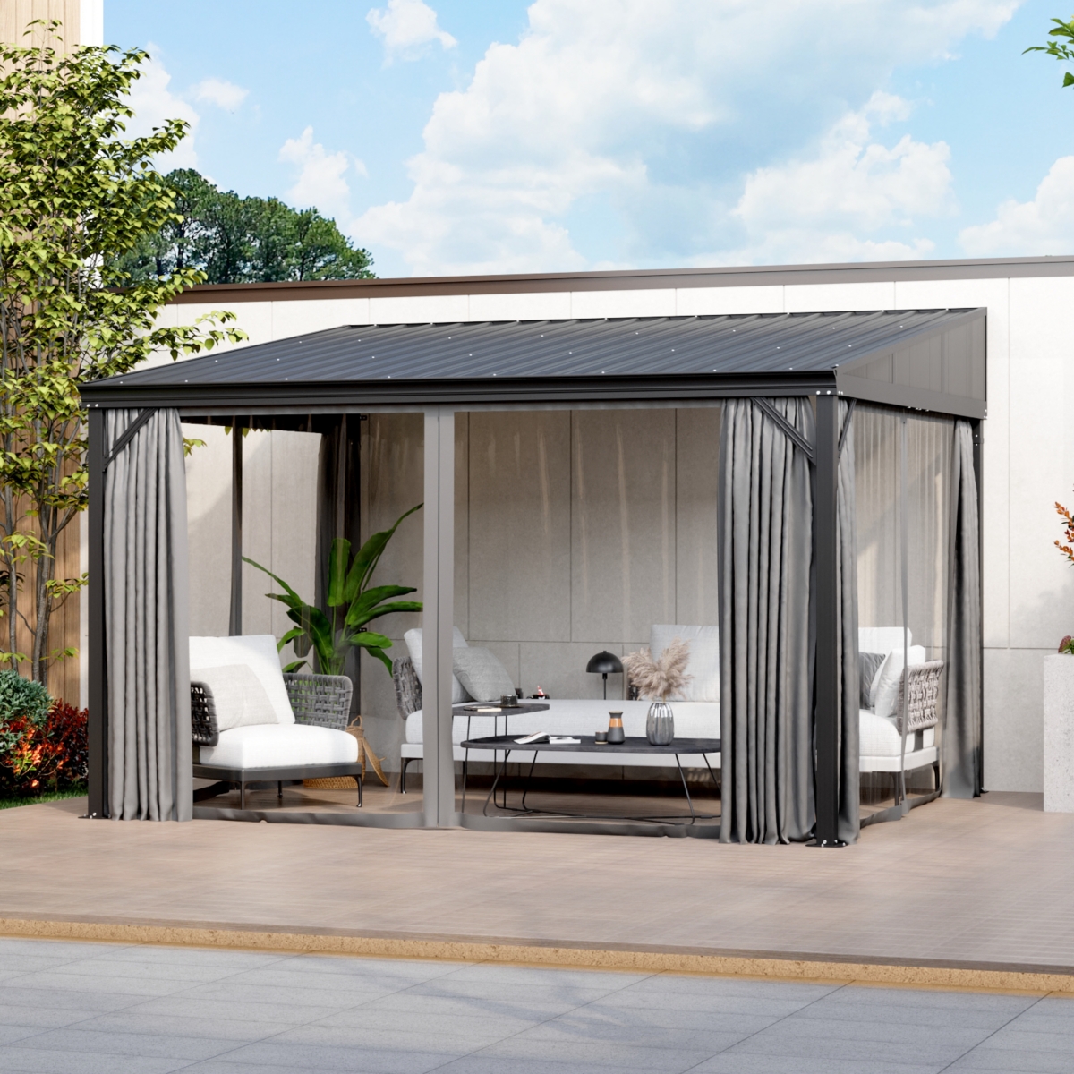 Click here for Homsee 10x12 Ft Aluminum Frame Sloped Galvanized S... prices