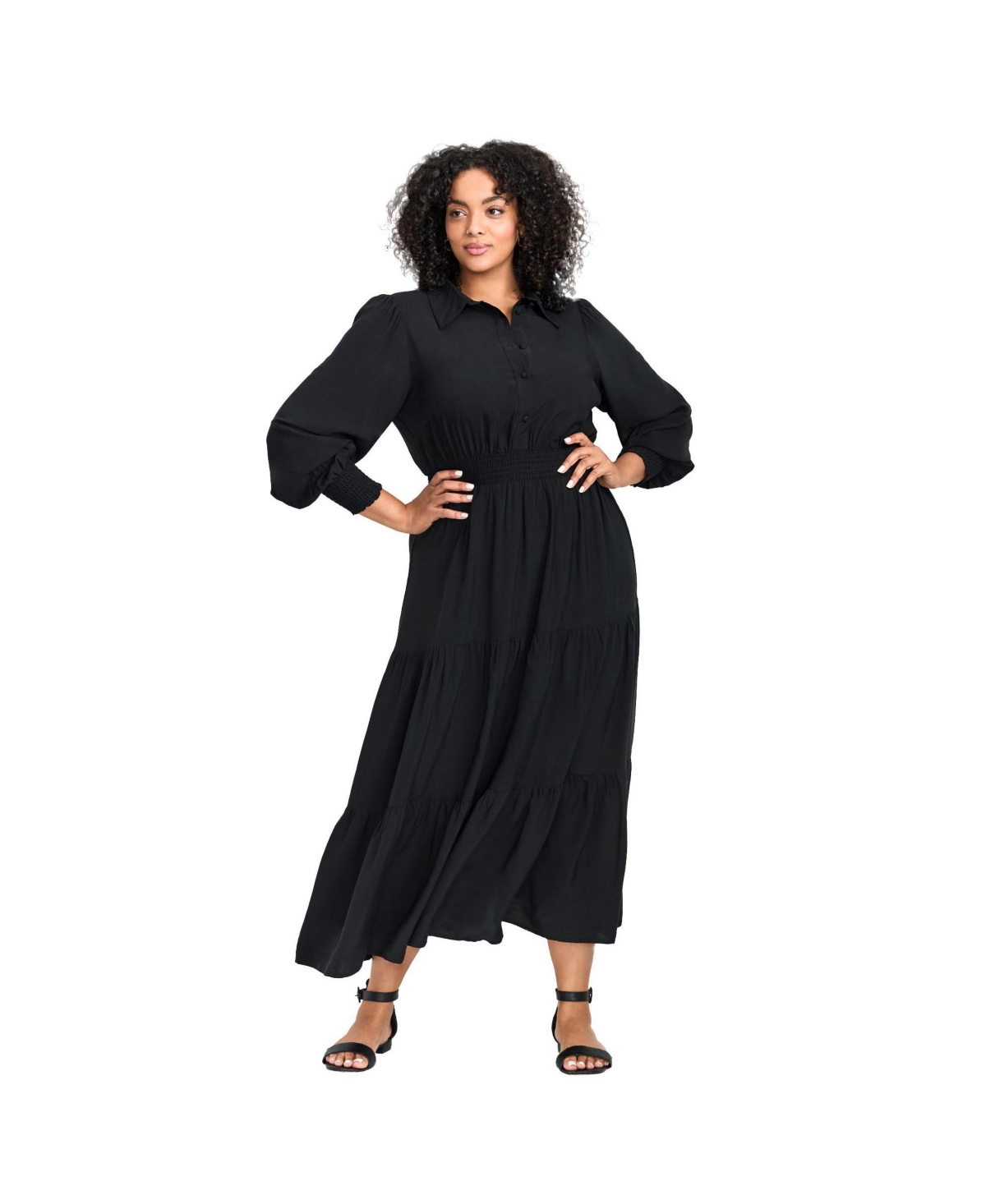 Click here for Avenue Womens Plus Size Shiloh Tiered Maxi Dress -... prices