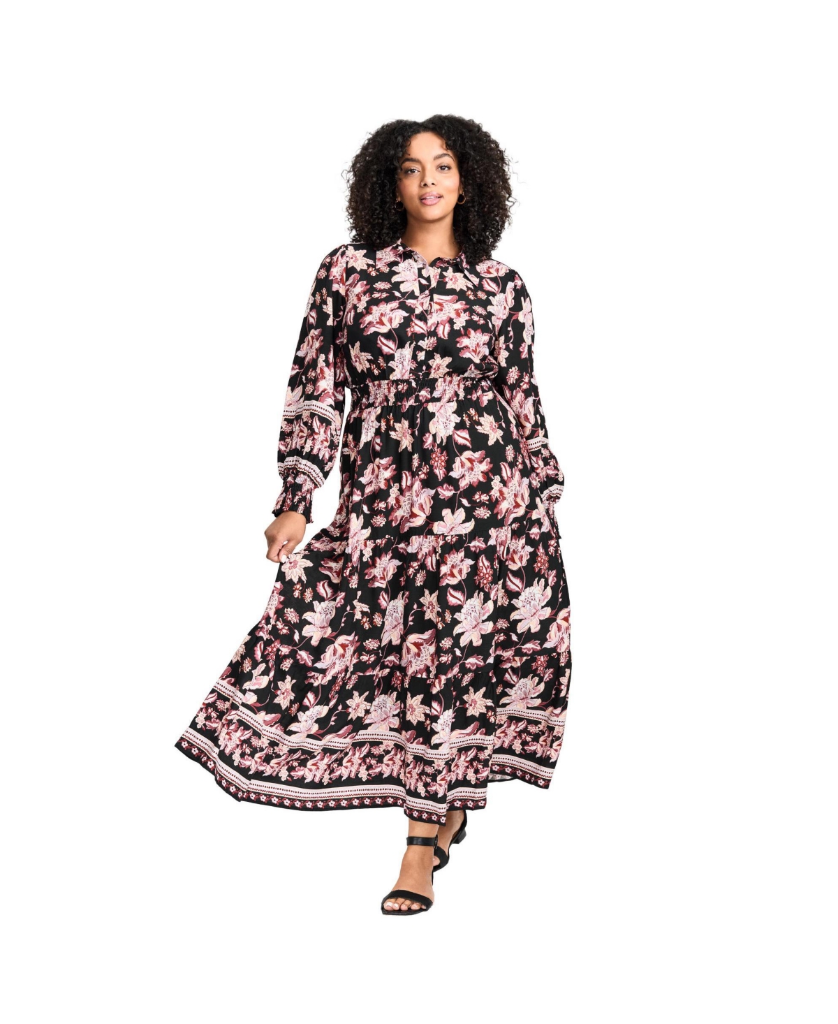 Click here for Avenue Womens Plus Size Shiloh Tiered Maxi Dress -... prices