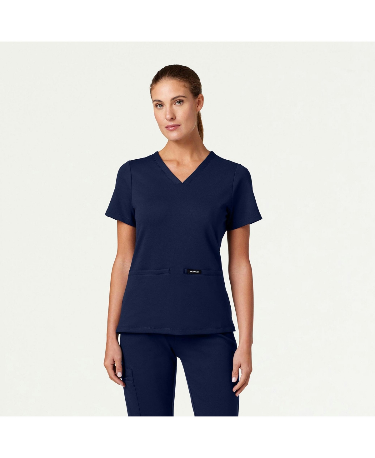 Click here for Jaanuu Womens Cesi 2-Pocket Slim Knit V-Neck Scrub... prices