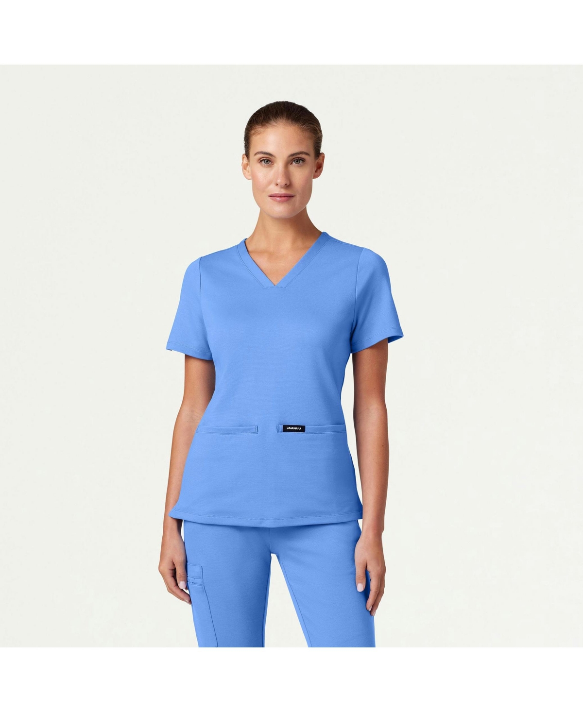 Click here for Jaanuu Plus Size Cesi 2-Pocket Slim Knit V-Neck Sc... prices