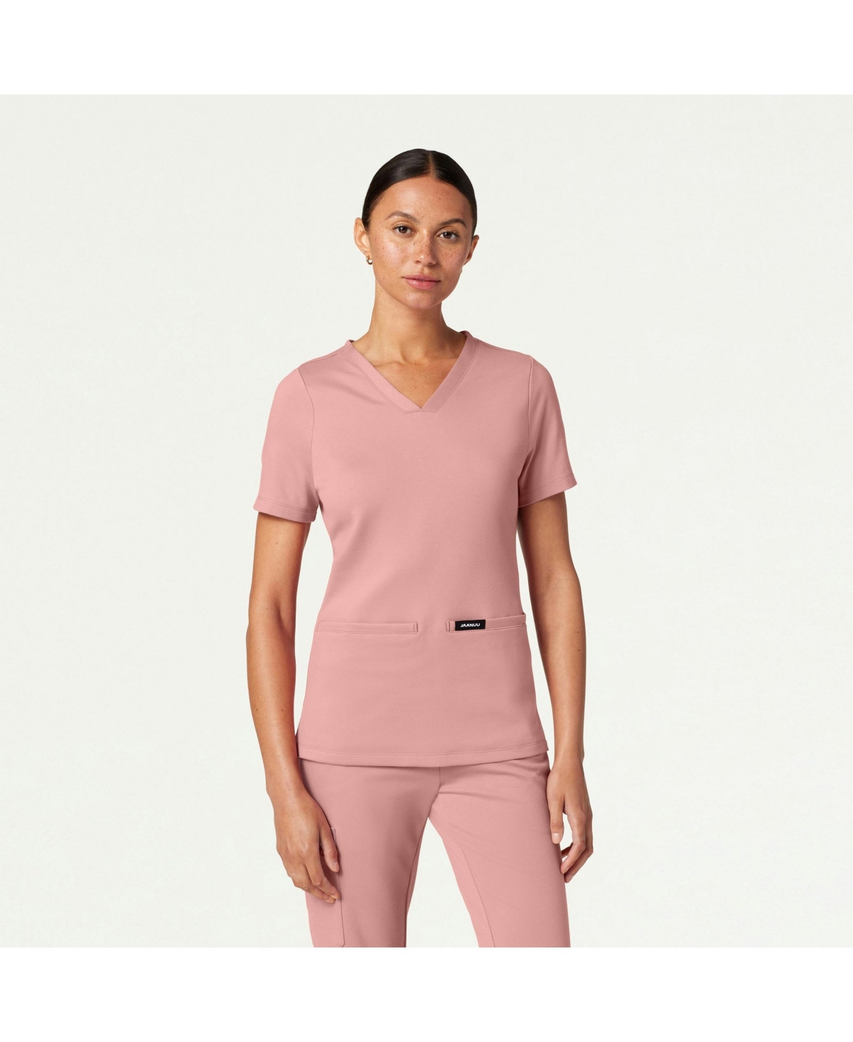 Click here for Jaanuu Womens Cesi 2-Pocket Slim Knit V-Neck Scrub... prices