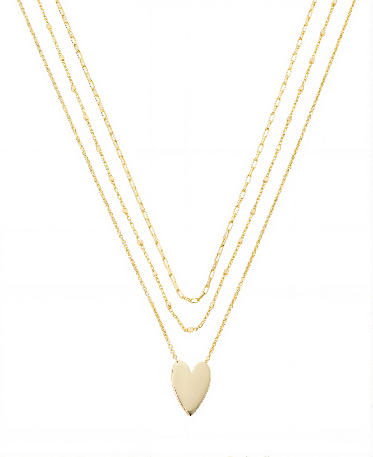 Click here for Unwritten Gold Heart  Beads Chain Paperclip Neckla... prices