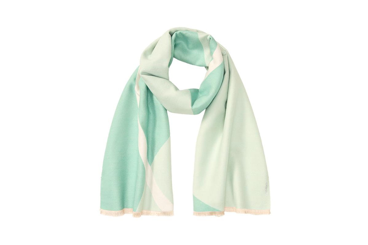 Click here for Olsen Womens Panel Design Scarf - Dark mint prices