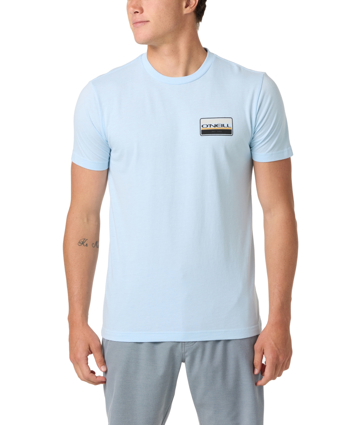 Click here for ONeill Mens Banner T-Shirt - Sky Blue Heather prices