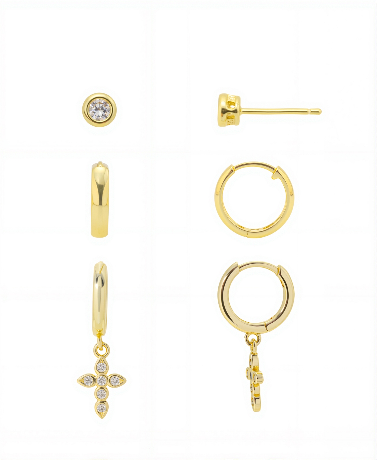 Click here for Cubic Zirconia bezel post stud  Cubic Zirconia cro... prices