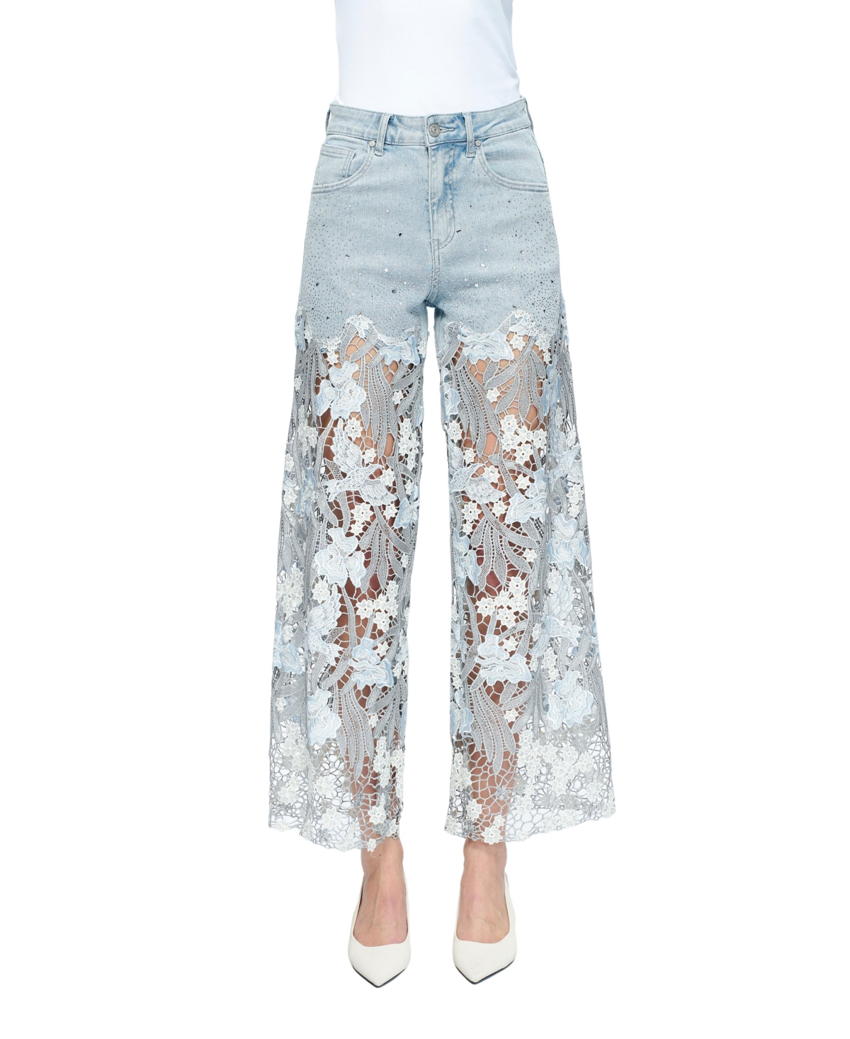 Click here for Bayeas Womens High-Rise Embroidered Lace Rhineston... prices