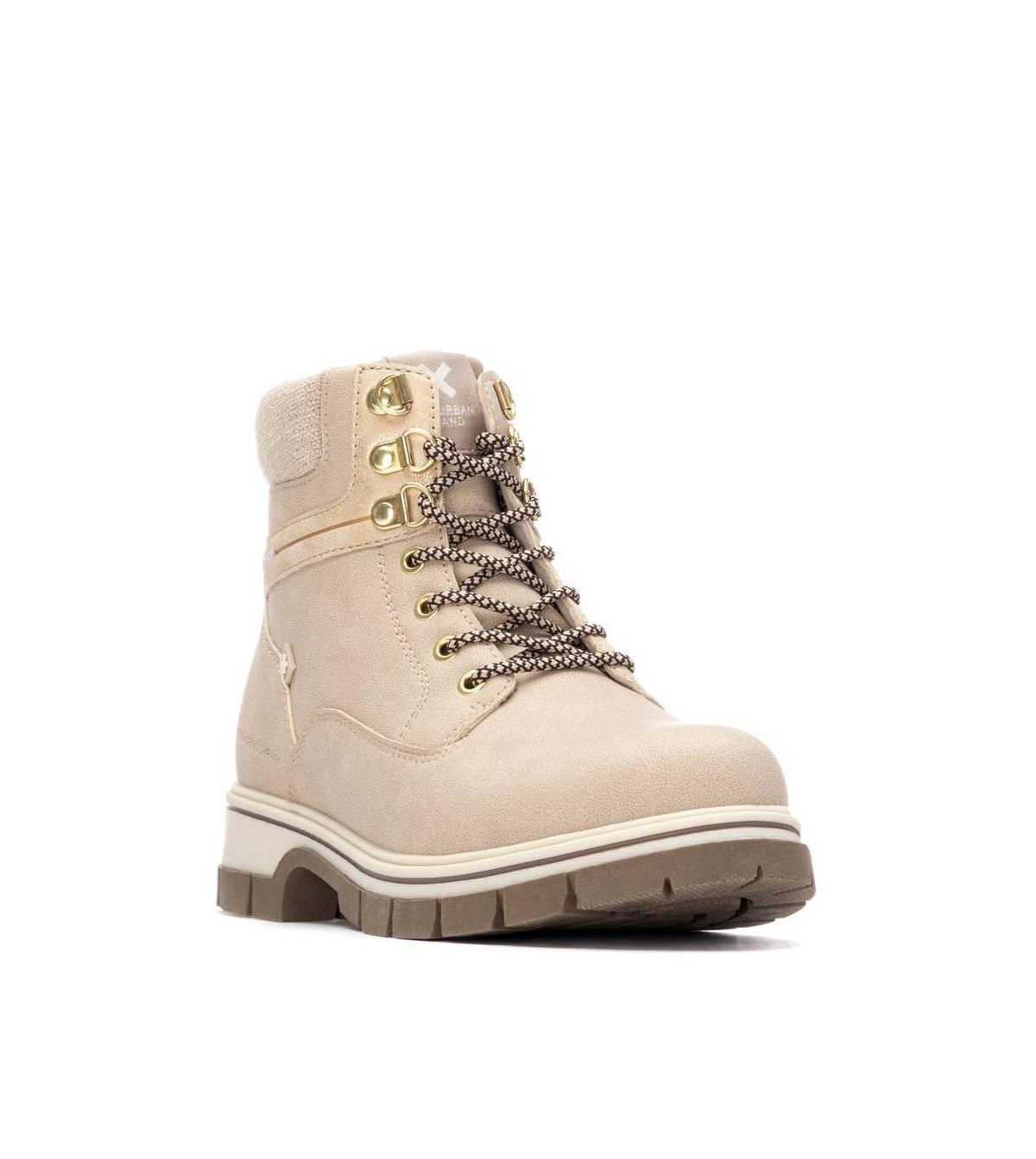 Click here for Xti Womens Ankle Combat Booties - Beige prices