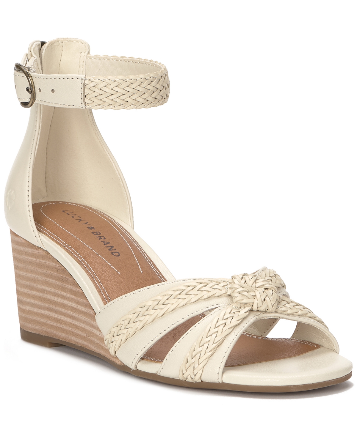 Click here for Lucky Brand Womens Jaelah Criss-Cross Braided Wedg... prices
