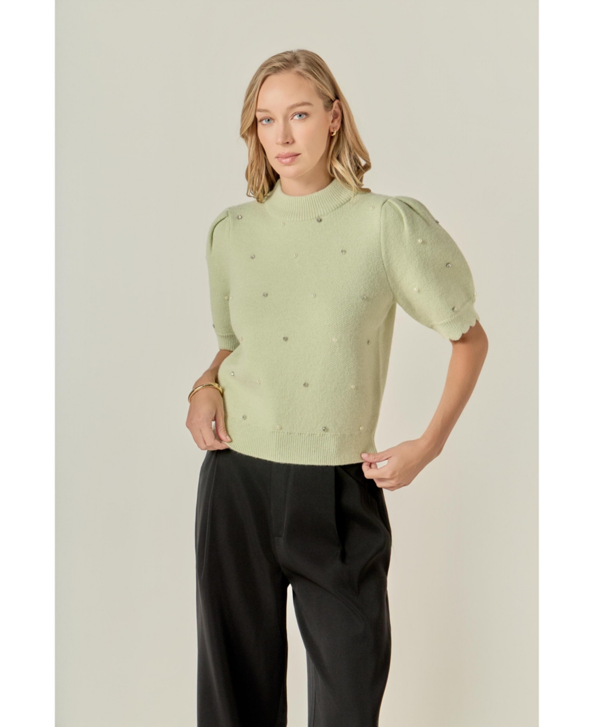 Click here for English Factory Womens Scallop Embellishment Knit... prices