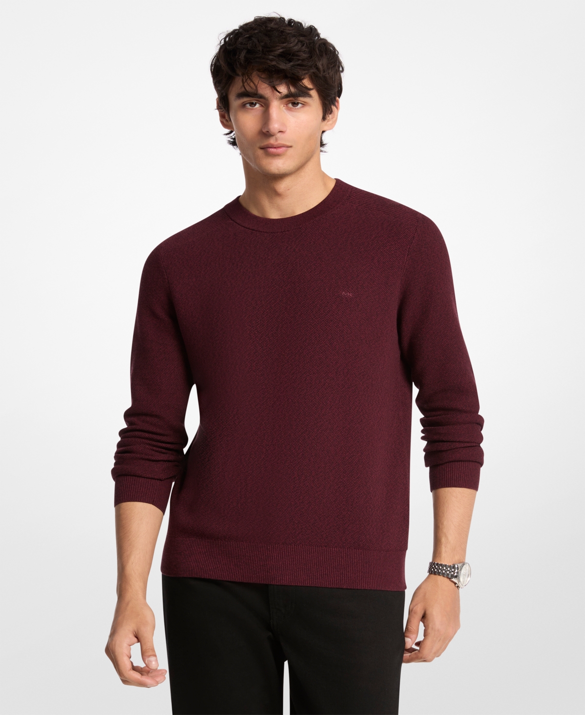 Click here for Michael Kors Mens Mouline Textured Crewneck Sweate... prices