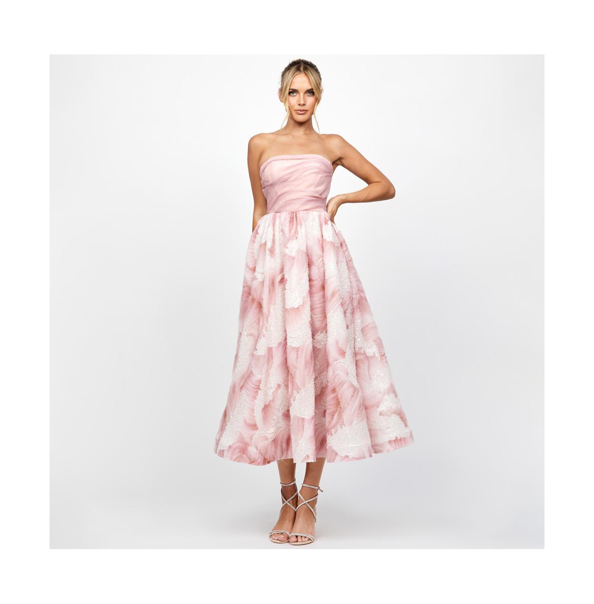 Click here for Bariano Womens Strapless  Midi  Elegant Dress - Bl... prices