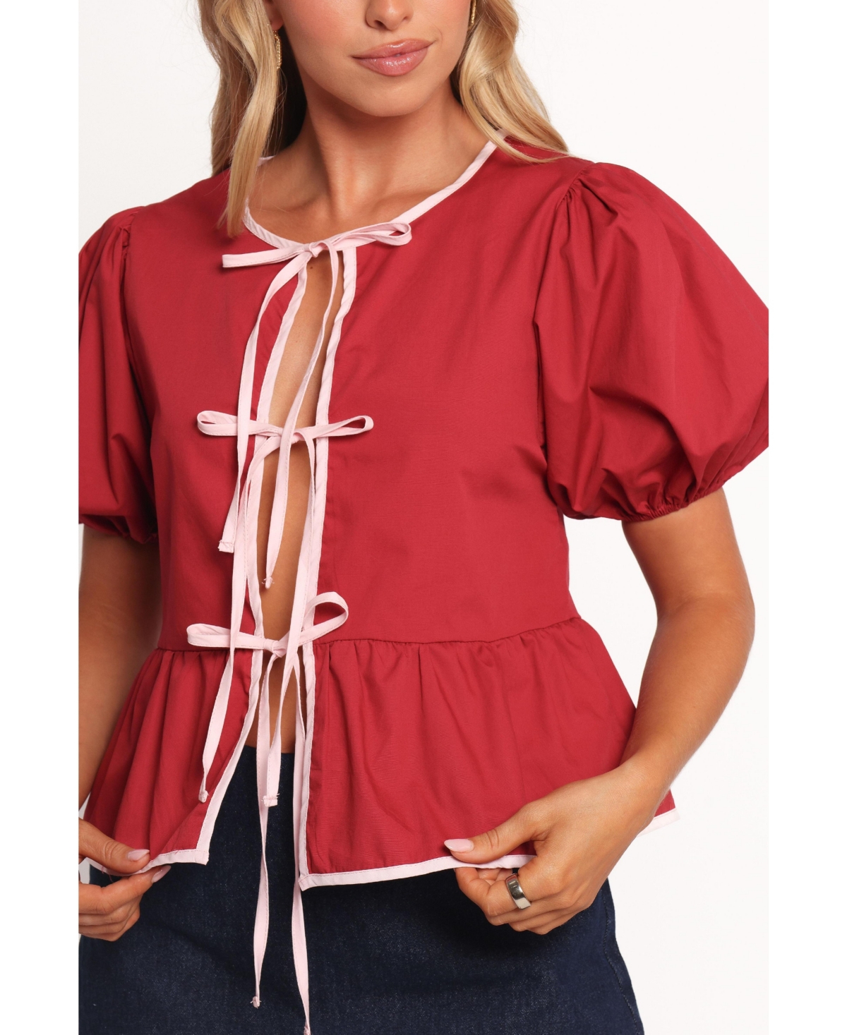 Click here for Petal and Pup Womens Ellien Top - Red prices