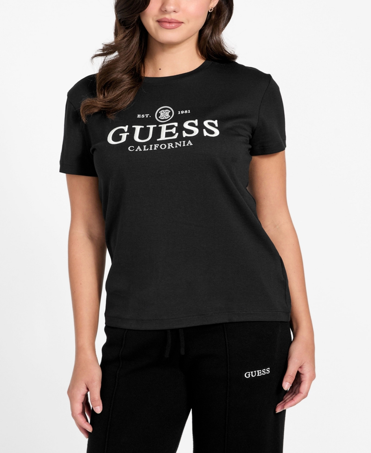 Click here for Guess Womens Arabella Crewneck Short-Sleeve T-Shir... prices