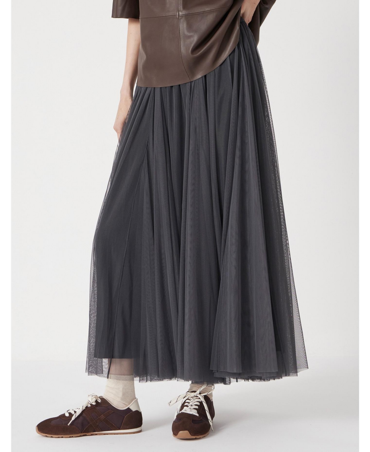 Click here for Hush Womens Millie Tulle Maxi Skirt - Charcoal prices