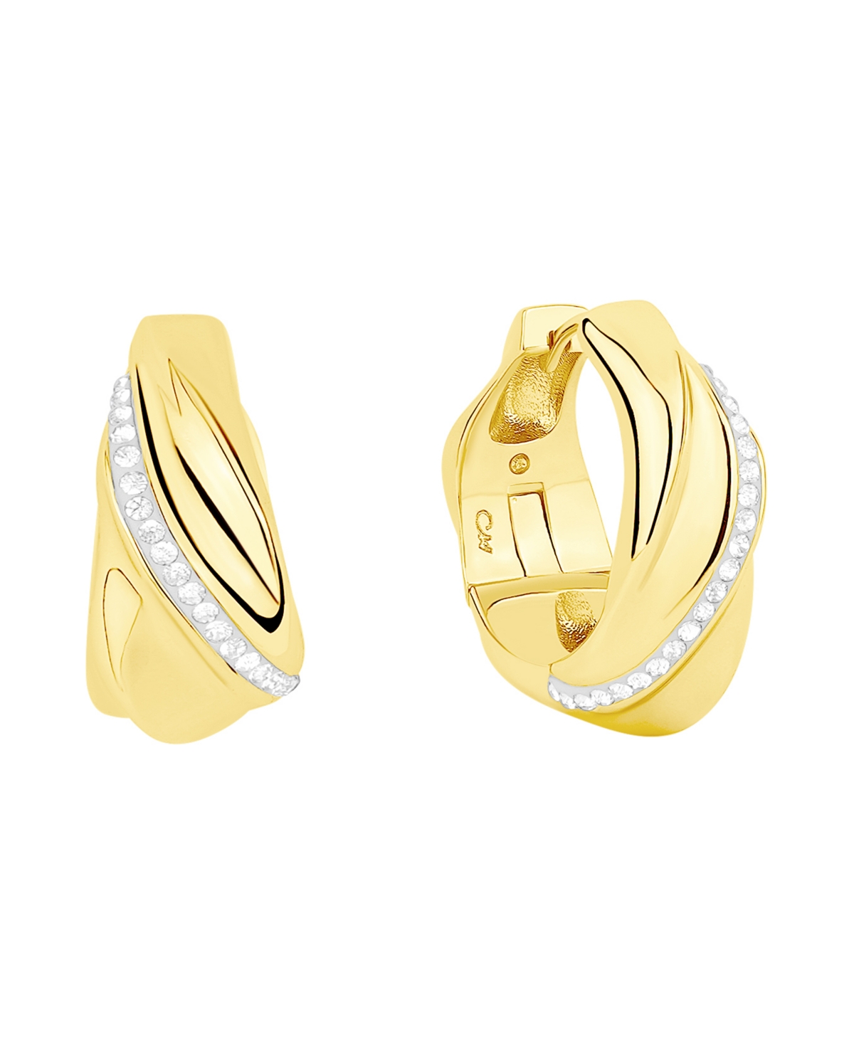 Click here for And Now This Crystal Hinged Hoop Earrings - Gold prices