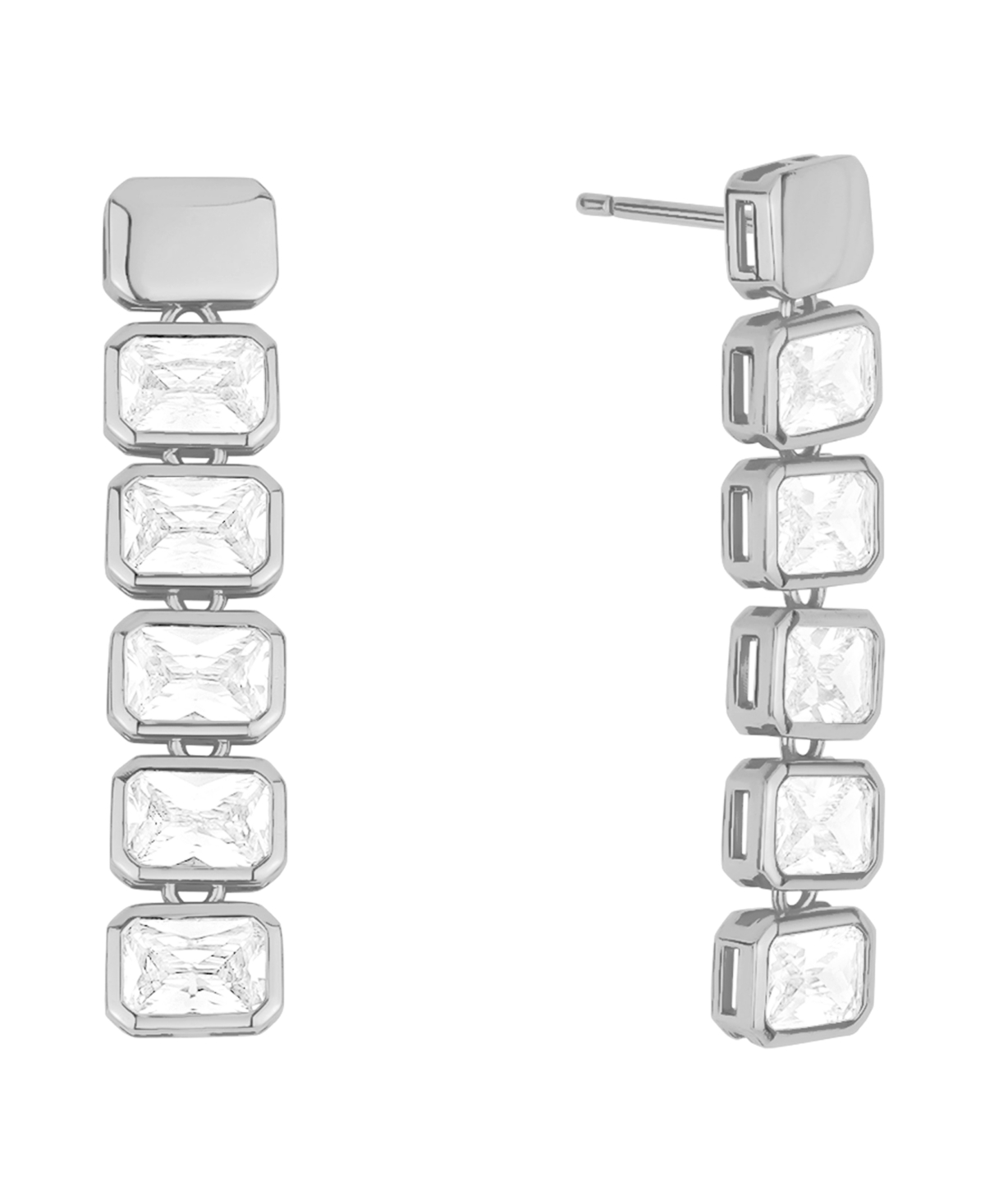 Click here for And Now This Cubic Zirconia Post Earrings - Silver prices