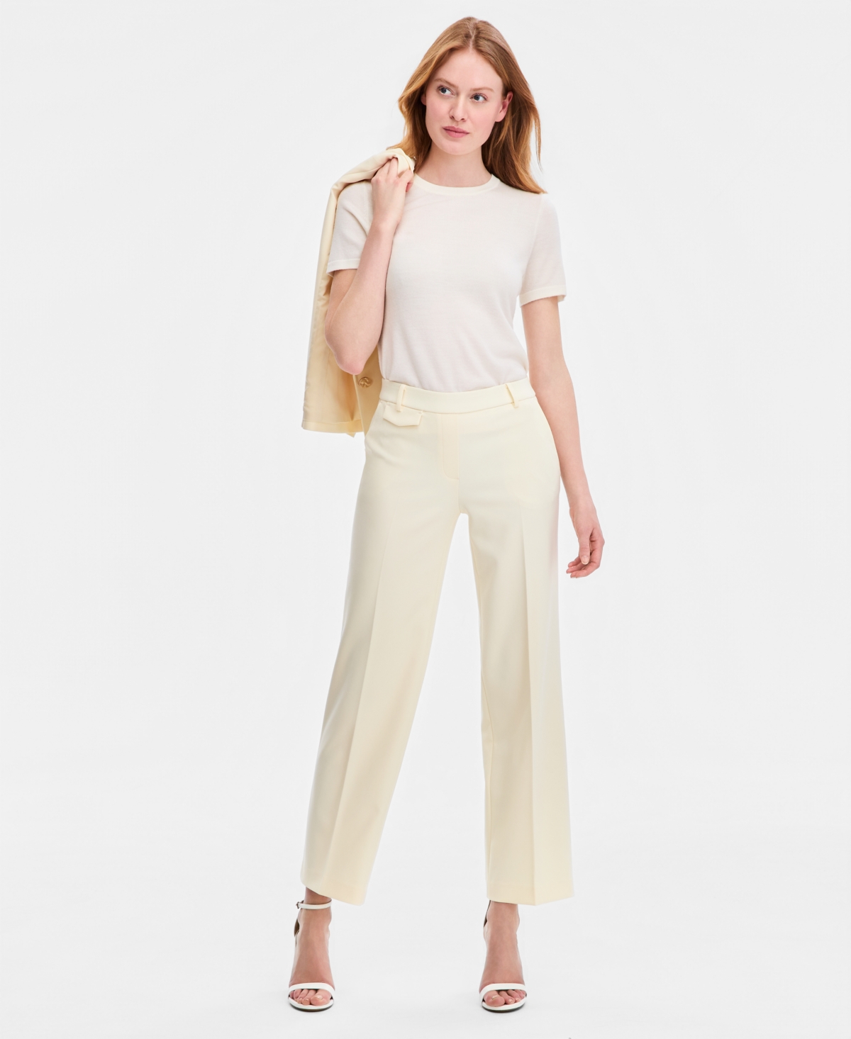 Click here for Anne Klein Womens Liberty Stretch High Rise Wide-L... prices