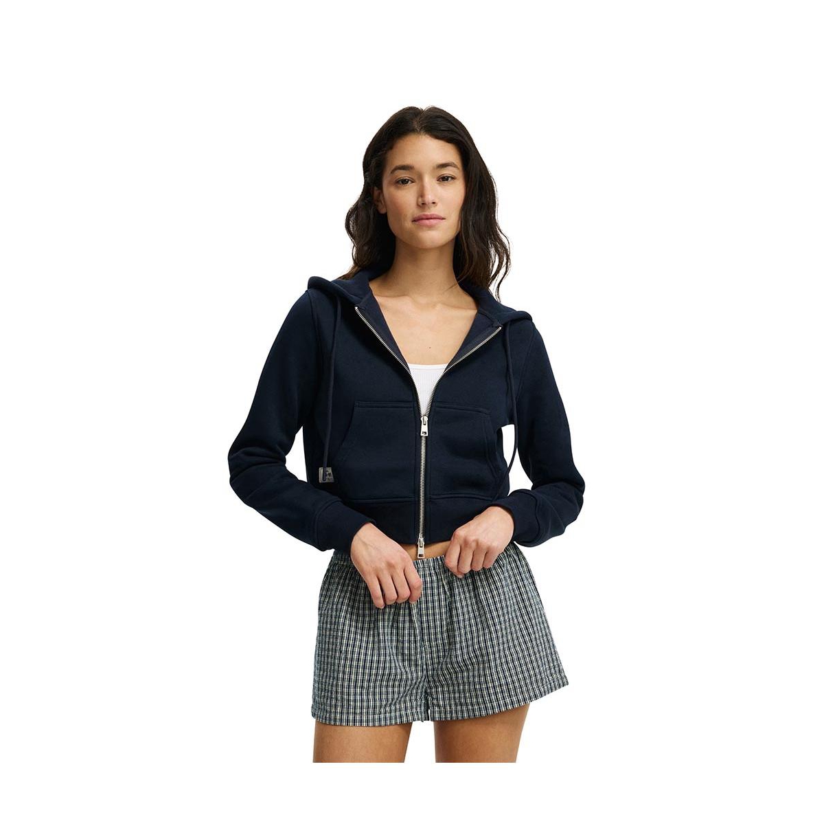 Click here for Cotton On Womens Premium Cropped Zip Through Hoodi... prices