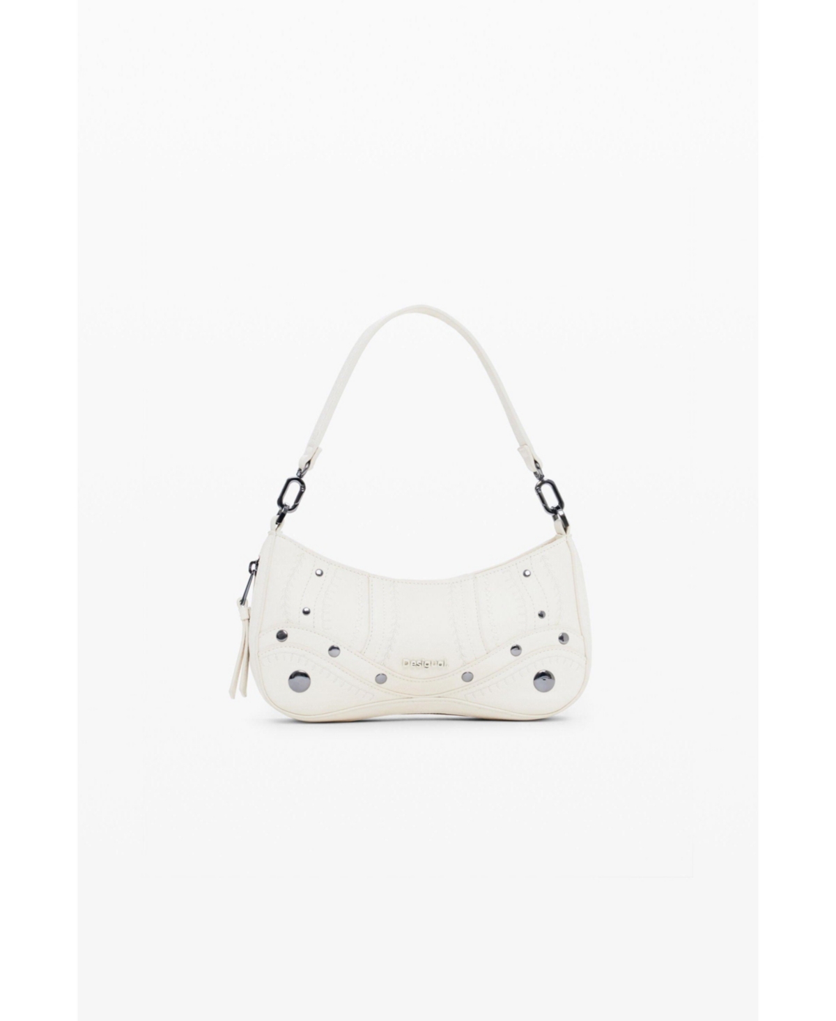 Click here for Desigual Womens Polyurethane Handbag - Medium beig... prices