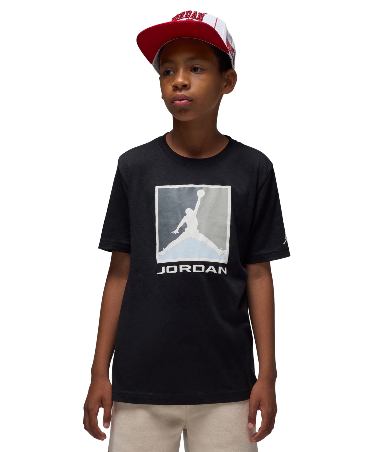 Click here for Jordan Big Boys Flight Essentials Boxed Logo 3.0 T... prices