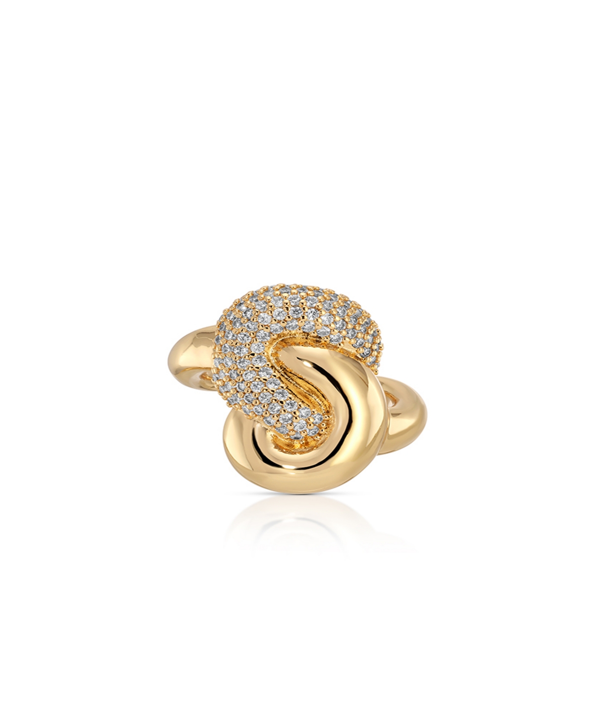 Click here for Ettika Gold Plated Love Me Knot Ring - Gold prices