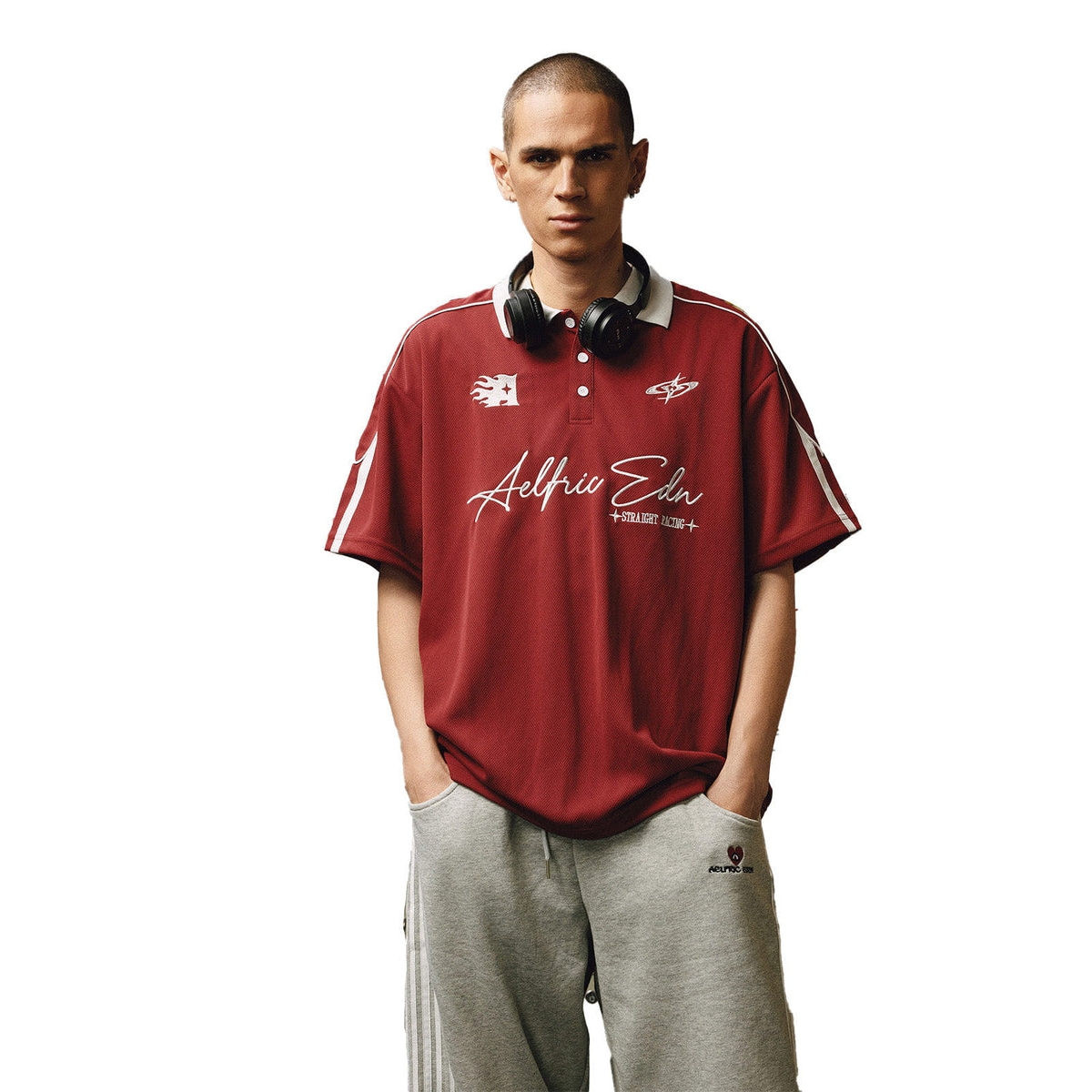 Click here for Aelfric Eden Mens Sporty Polo Soccer Jersey - Red prices