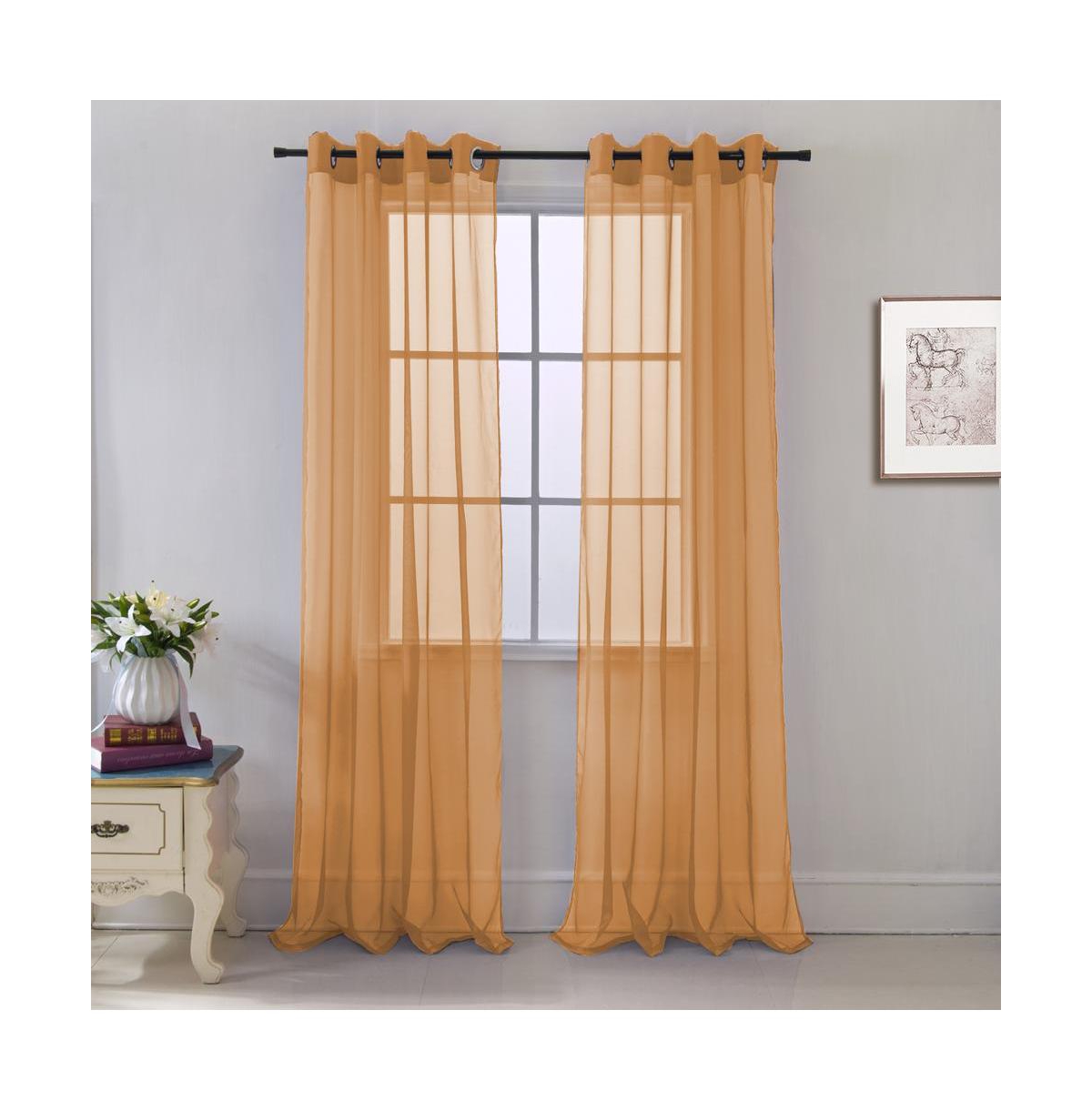 Click here for Rt Designers Collection Cara One Sheer Grommet Lig... prices