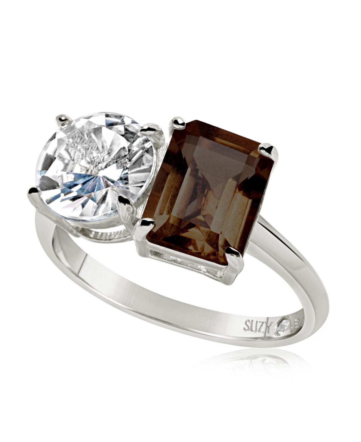 Click here for Suzy Levian Sterling Silver Gemstone Toi et Moi Tw... prices