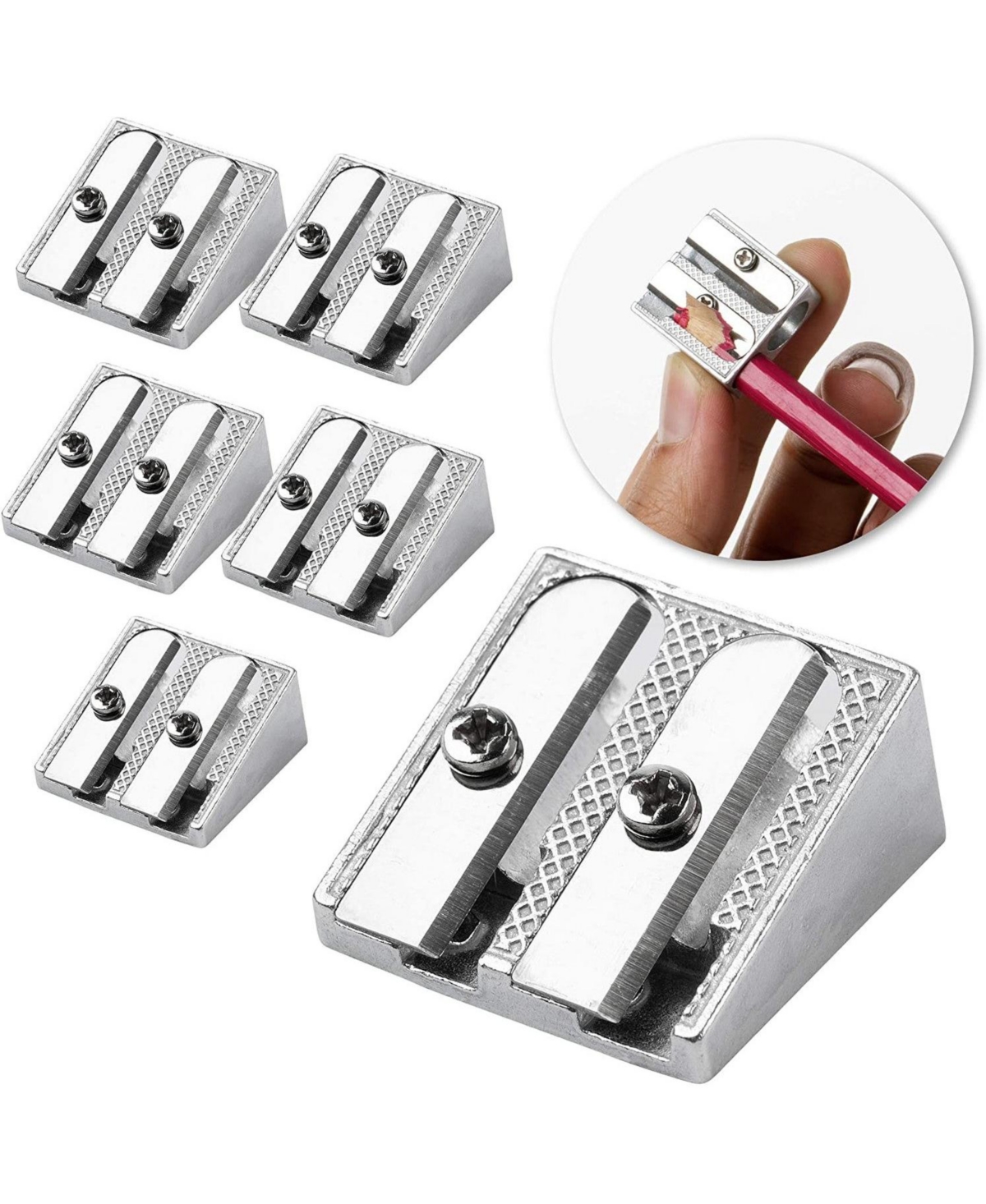 Click here for Mr. Pen Handheld Metal Pencil Sharpener with 2 Hol... prices