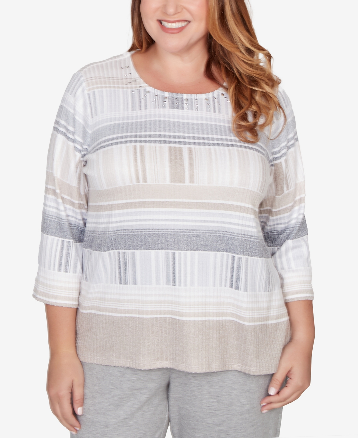 Click here for Alfred Dunner Plus Size Comfort & Joy Geometric St... prices