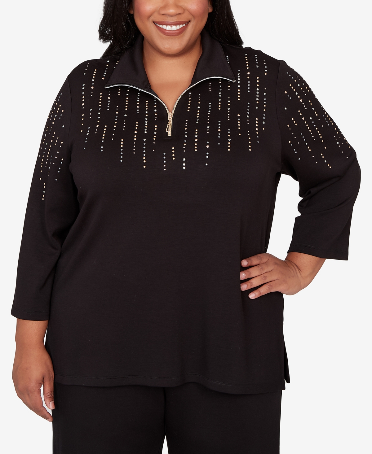 Click here for Alfred Dunner Plus Size Seville Heat Set Embellish... prices