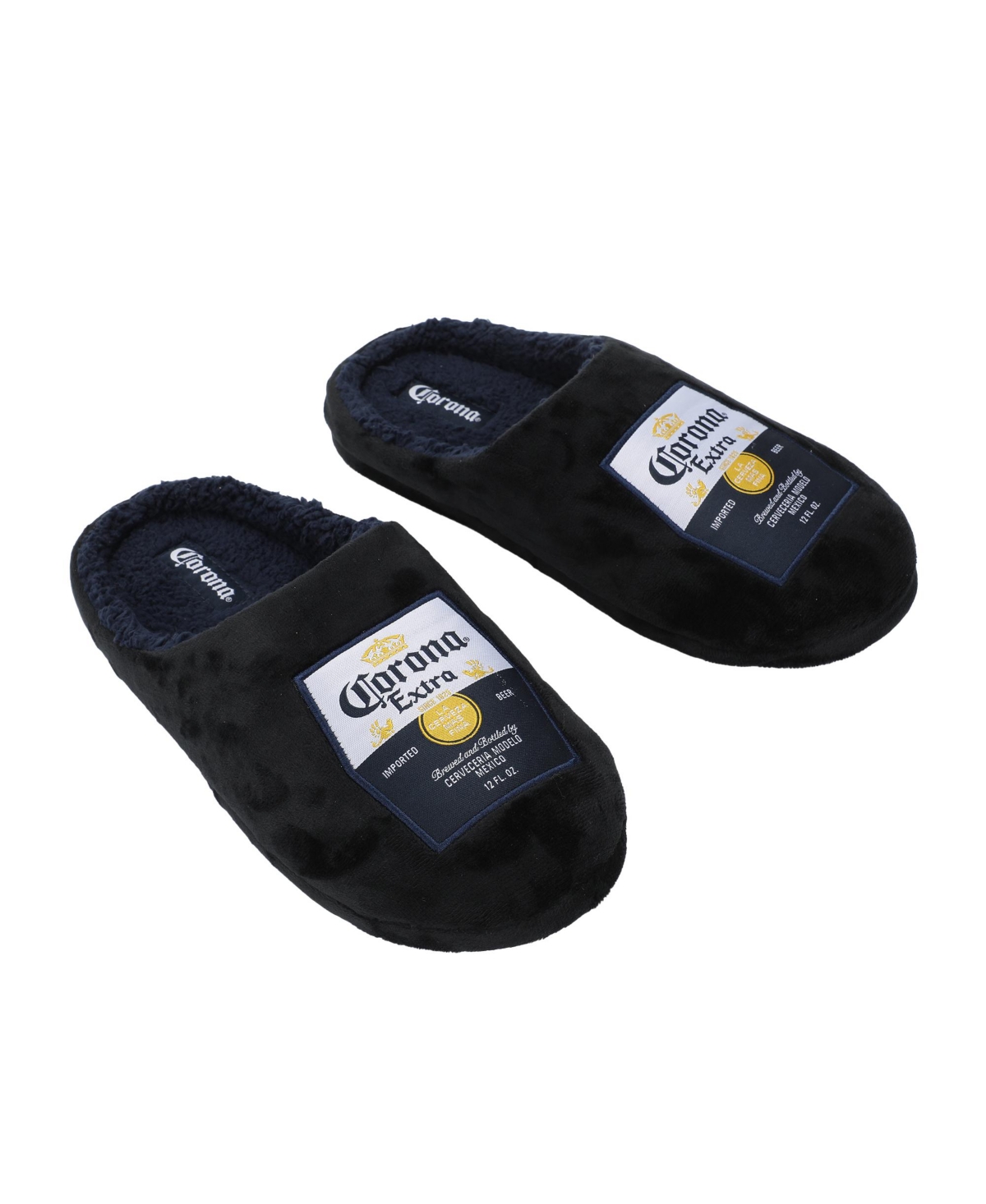 Click here for Corona Mens Beer Labels Black Scuff Slippers - Bla... prices