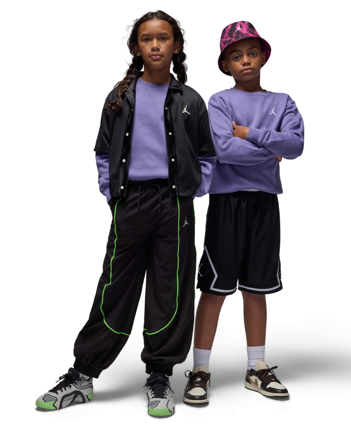 Click here for Jordan Girls S-xl Fleece Crewneck with Ribbed Trim... prices