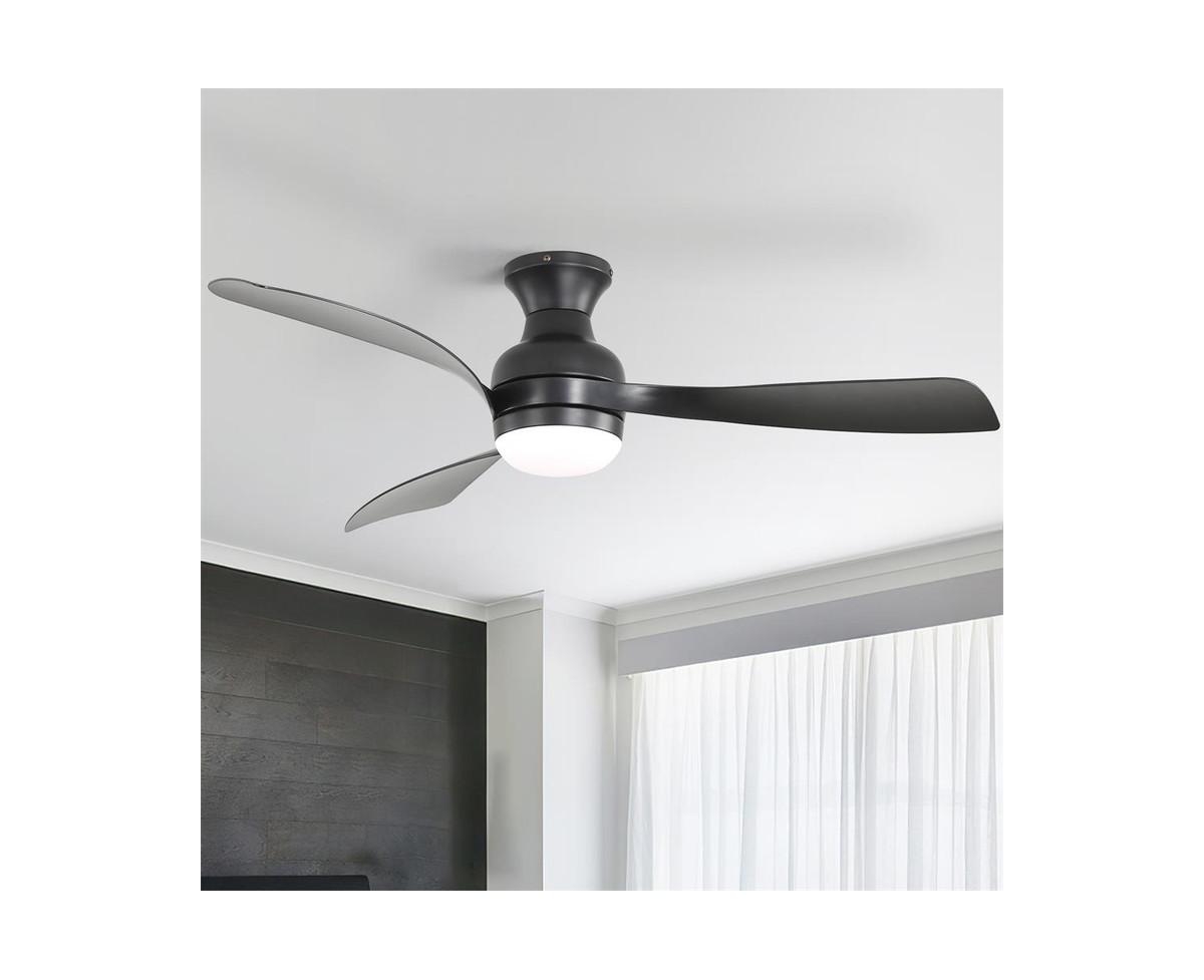 Click here for Sofucor 52-inch Modern Black 3-Blade Flush Mount C... prices