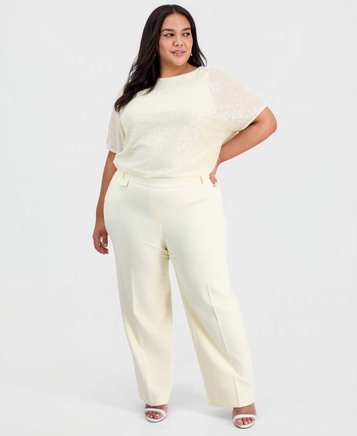 Click here for Anne Klein Plus Size Pull-On Flap-Pocket Pants - W... prices