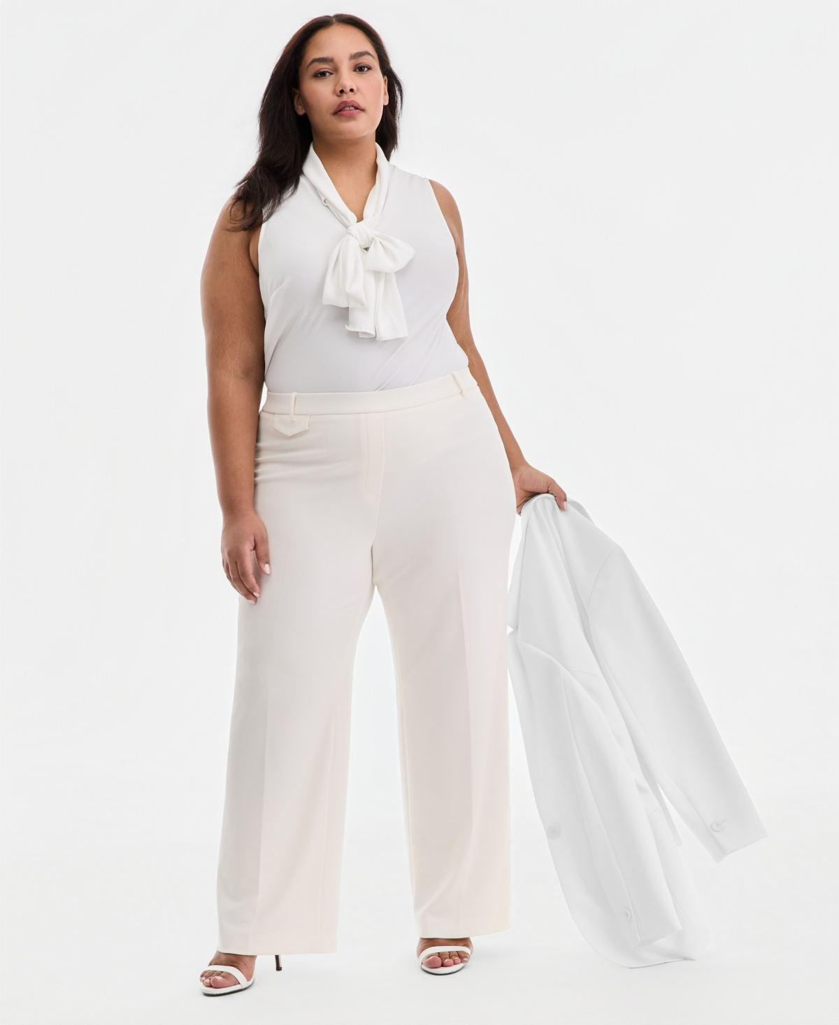 Click here for Anne Klein Plus Size Pull-On Flap-Pocket Pants - W... prices