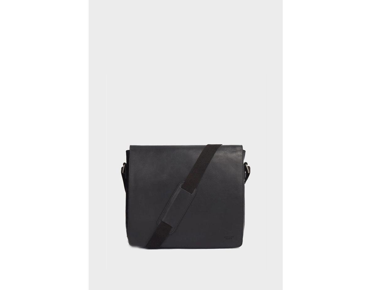 Click here for Osprey The Smithy Large Leather Messenger Bag - Bl... prices