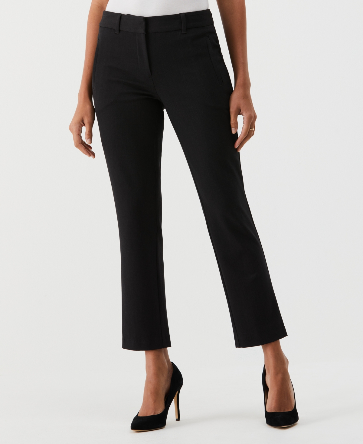 Click here for Rafaella Petite Straight Leg Ankle Pants - Graphit... prices