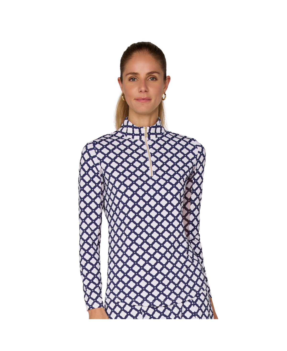 Click here for G Lifestyle Long Sleeve Mock Neck Top - Small circ... prices