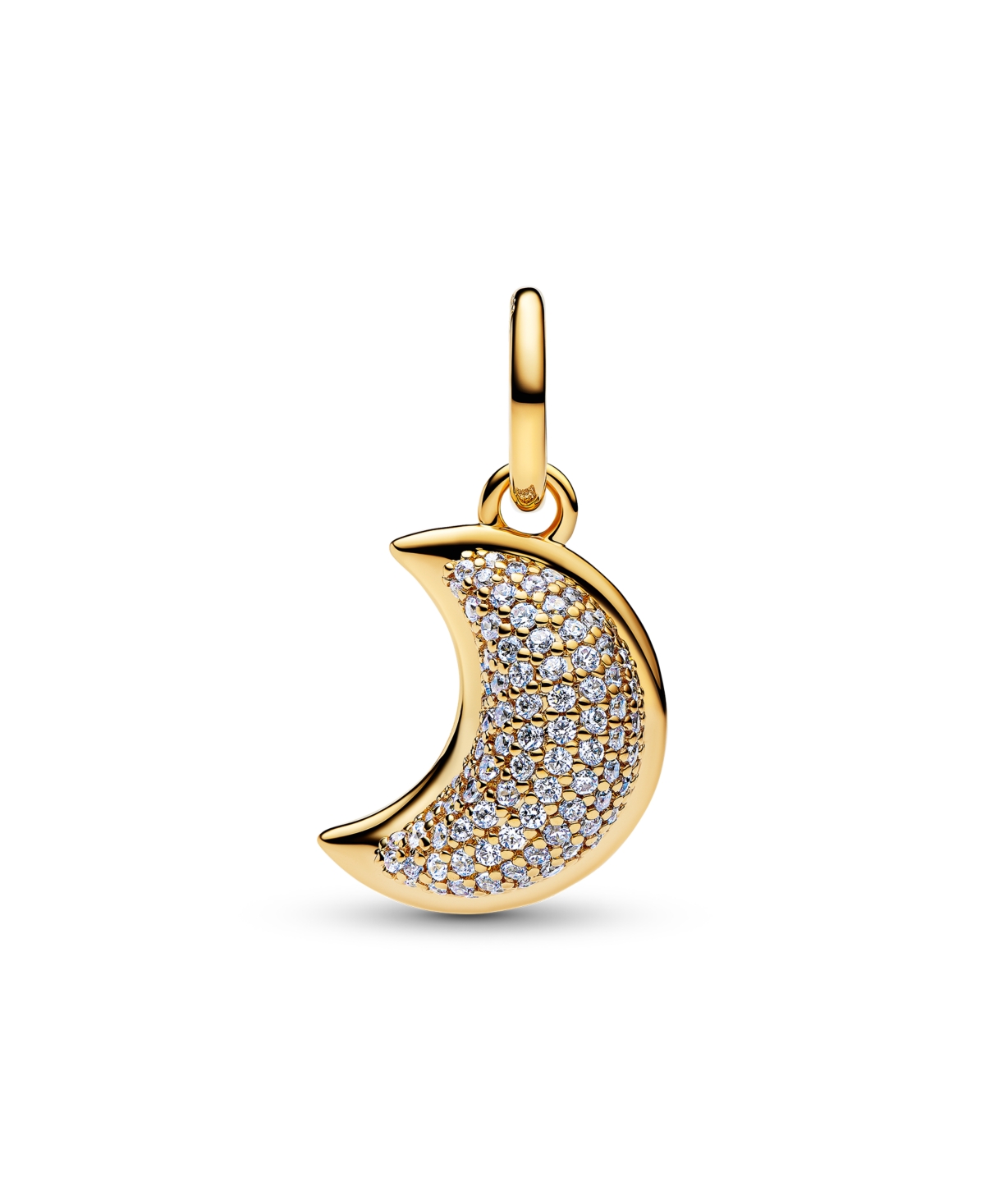 Click here for Pandora Sparkling Crescent Moon Dangle Charm - Gol... prices