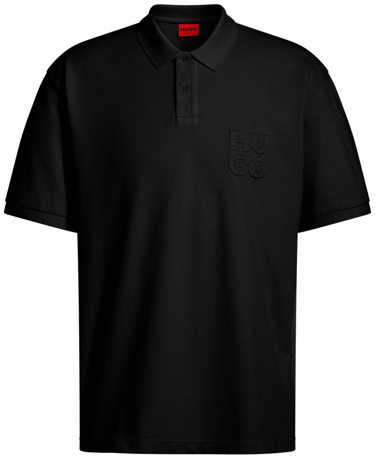 Click here for Hugo Boss Mens Distressed Logo Polo Shirt - Black prices