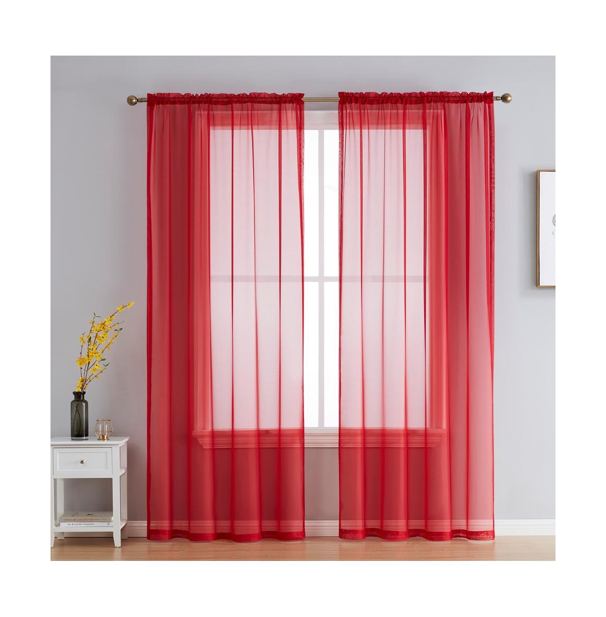 Click here for Hlc.me Essentials Sheer Voile Window Treatment Rod... prices