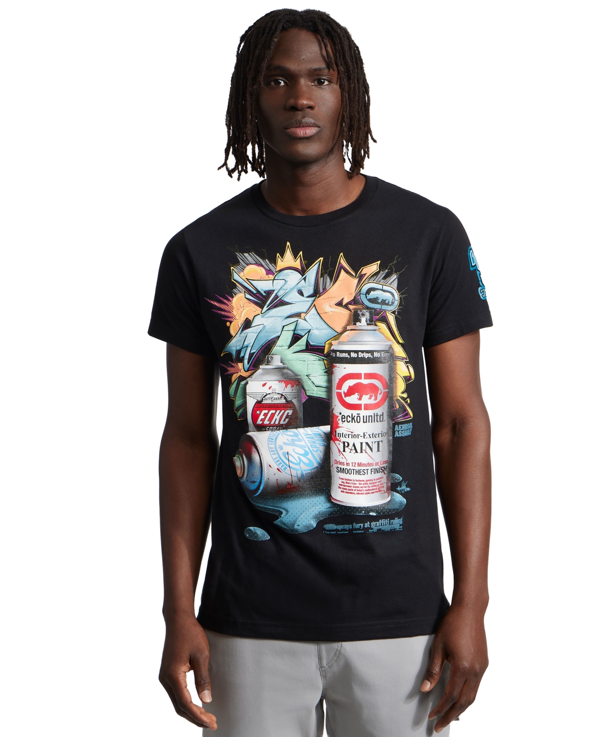 Click here for Ecko Unltd Mens Spray Town-Down Graphic-Print T-Sh... prices