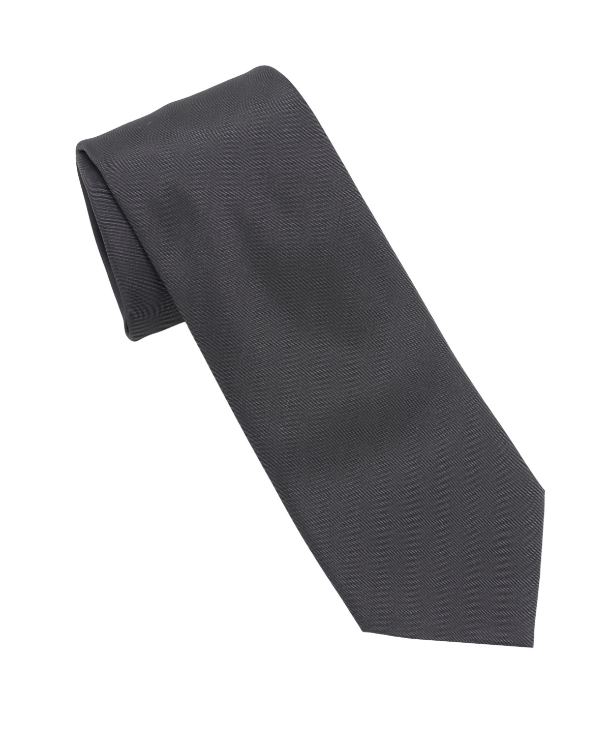 Dkny Mens Matte Satin Slim Design Tie - Charcoal