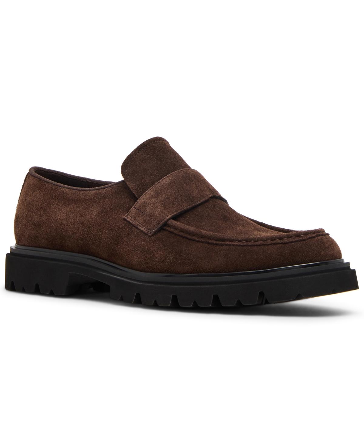 Click here for Steve Madden Mens Riker Round Toe Loafers - Brown prices