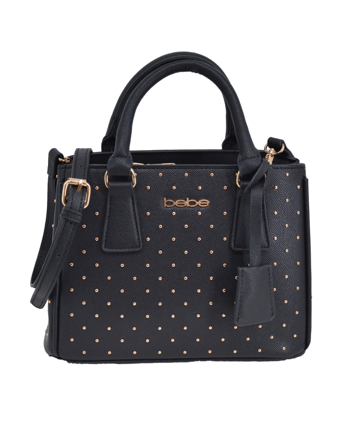 Click here for Bebe Womens Sagan Studded Small Satchel Bag - Blac... prices