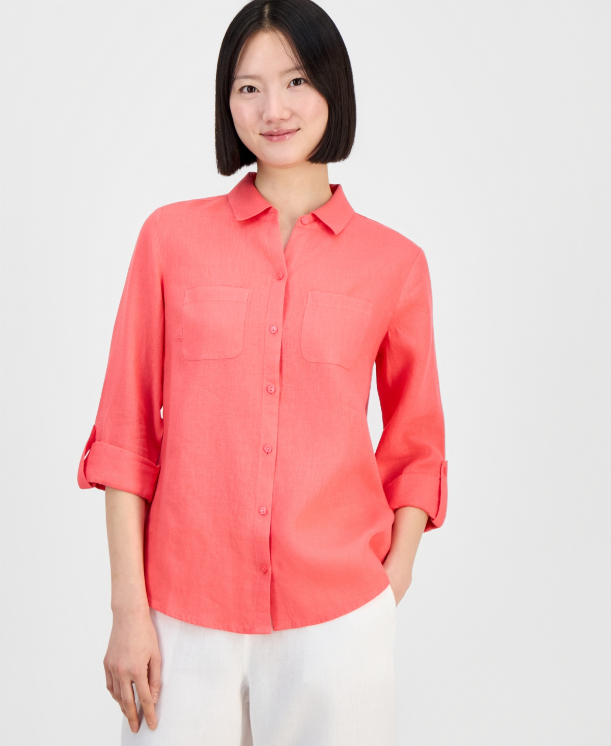 Click here for Charter Club Womens 100 Linen Shirt  Created for M... prices